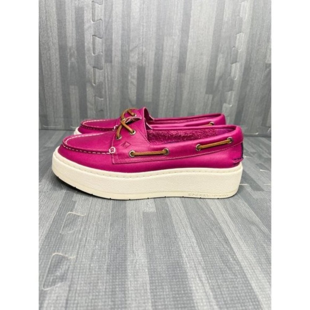 Sperry Platform Boat Shoes Pink Baton Rouge Leather W… - Gem